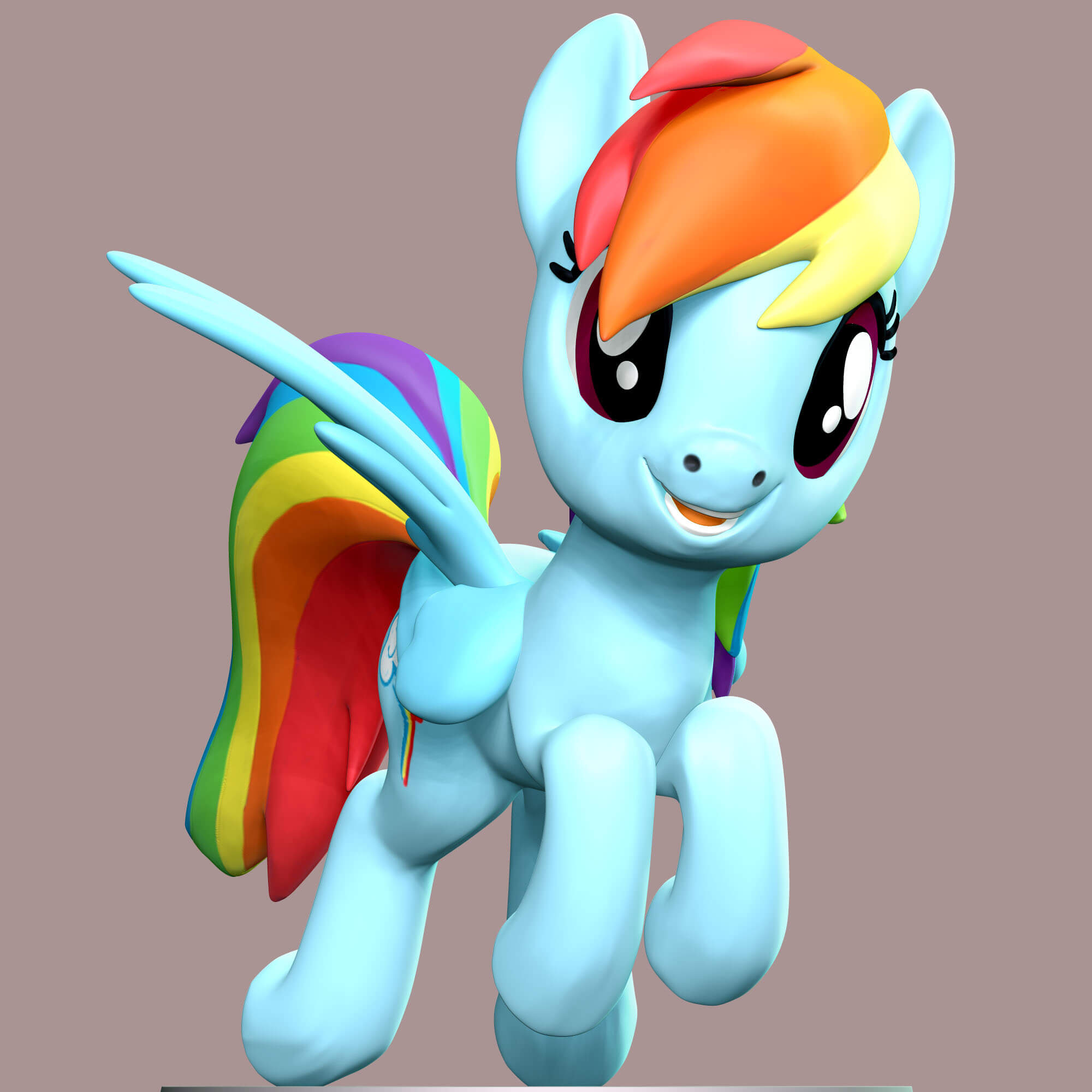 Rainbow Dash - My Little Pony 3D Print Model by lovemodel
