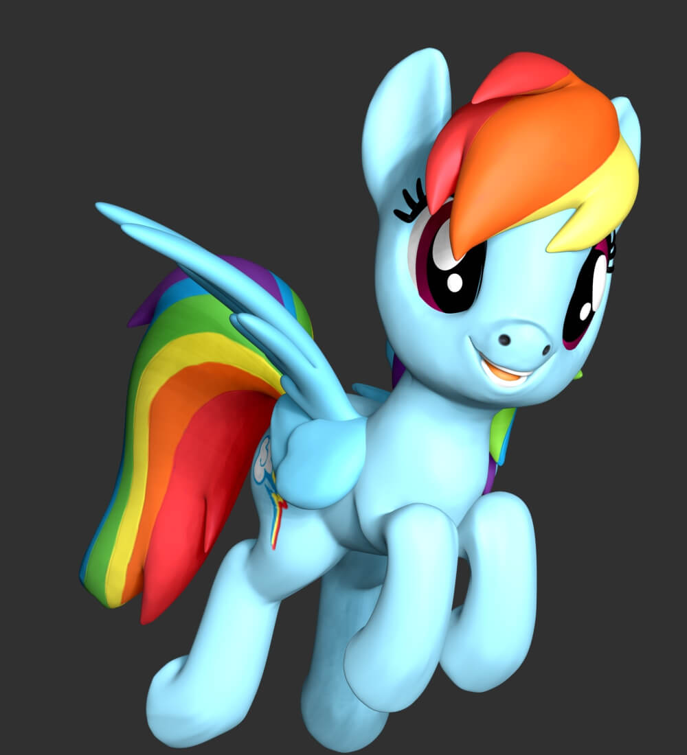 Rainbow Dash - My Little Pony 3D Model by lovemodel