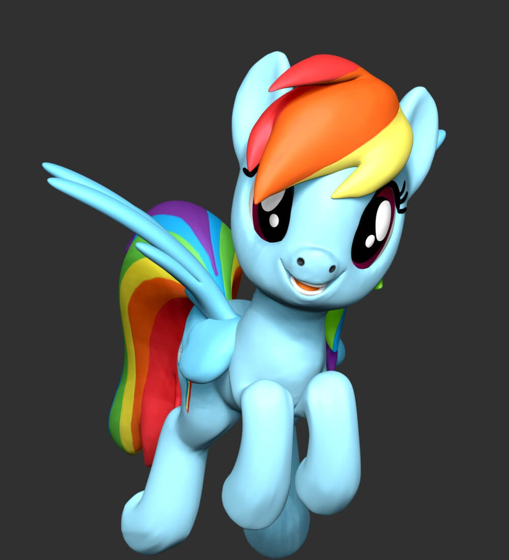 Rainbow Dash - My Little Pony 3D Model by lovemodel