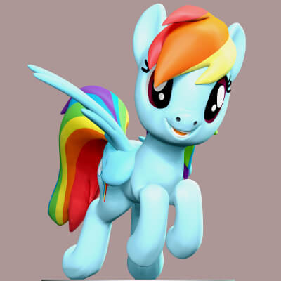 Rainbow Dash - My Little Pony 3D Model by lovemodel