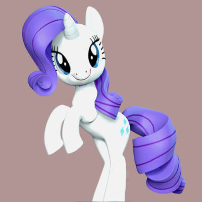 Rarity Fan Art - 3D Model by lovemodel