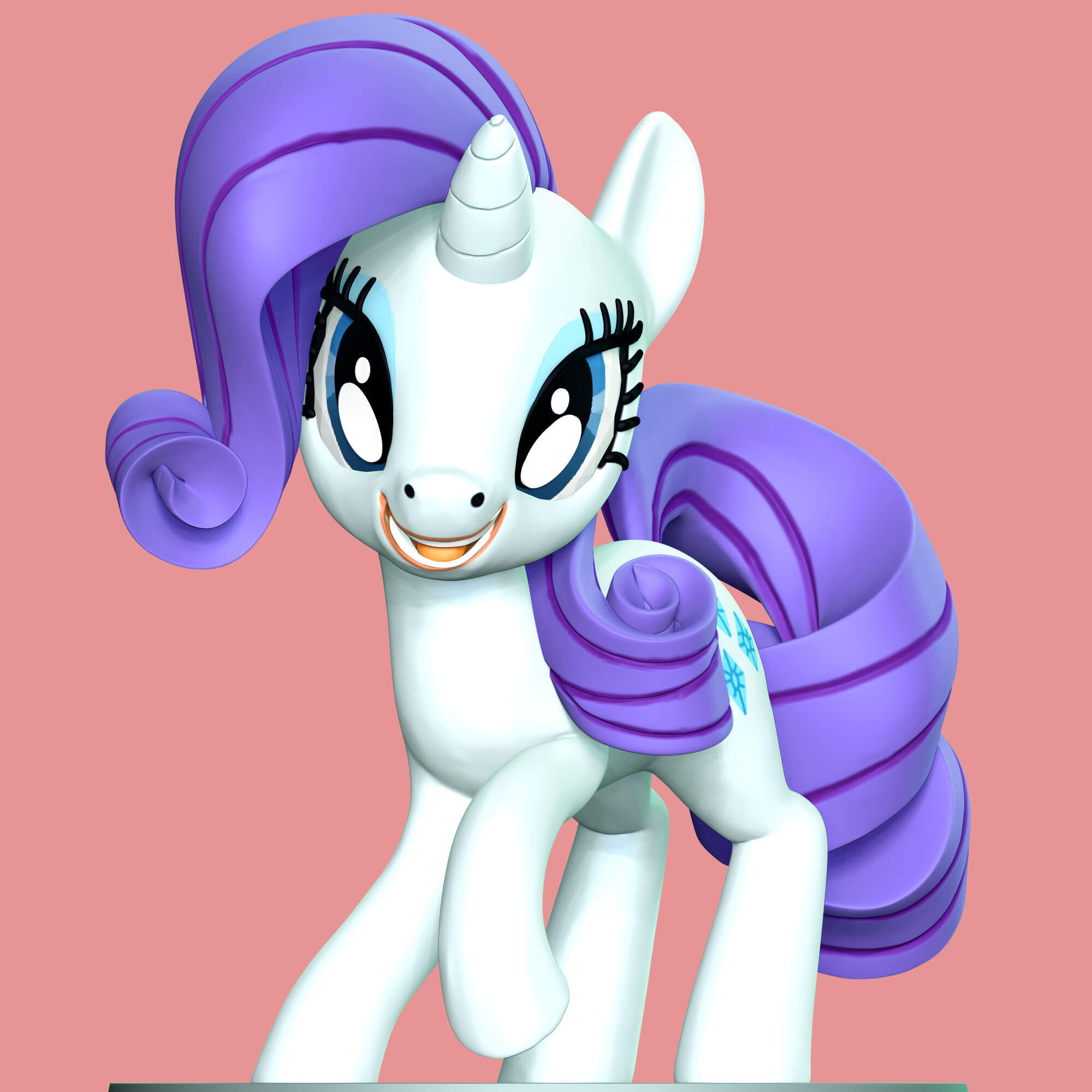 Rarity - My Little Pony 3D Model by lovemodel