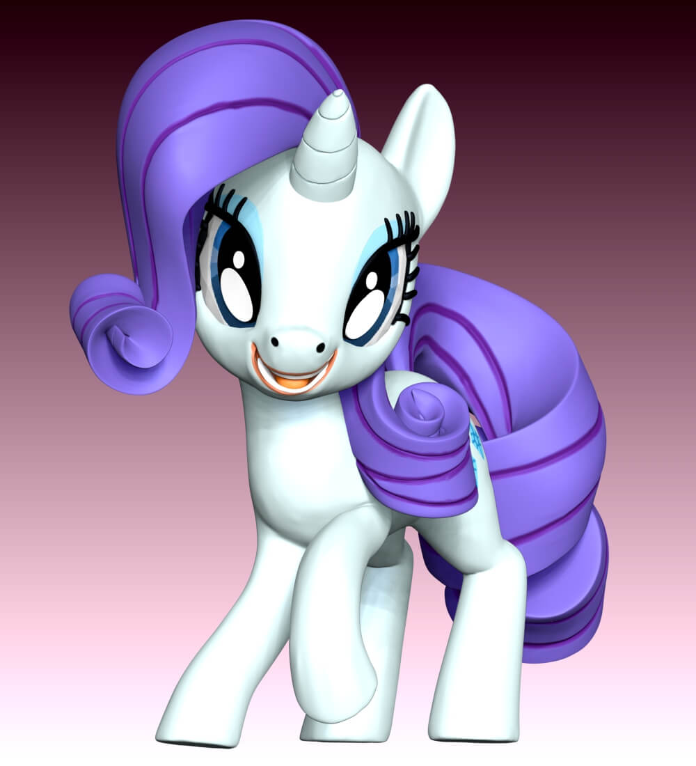 Rarity - My Little Pony 3D Model by lovemodel