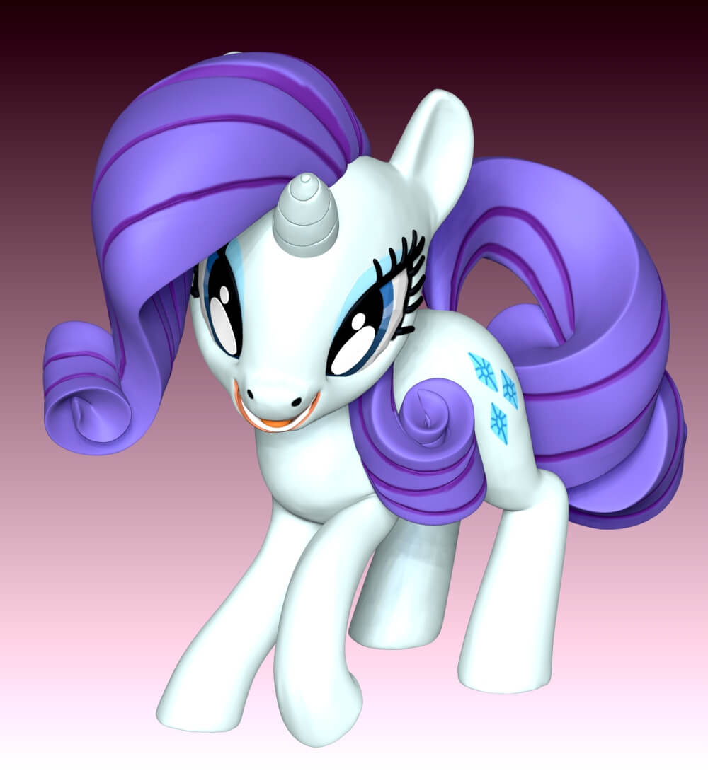 Rarity - My Little Pony 3D Model by lovemodel