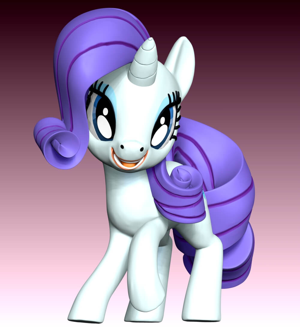 Rarity - My Little Pony 3D Model by lovemodel