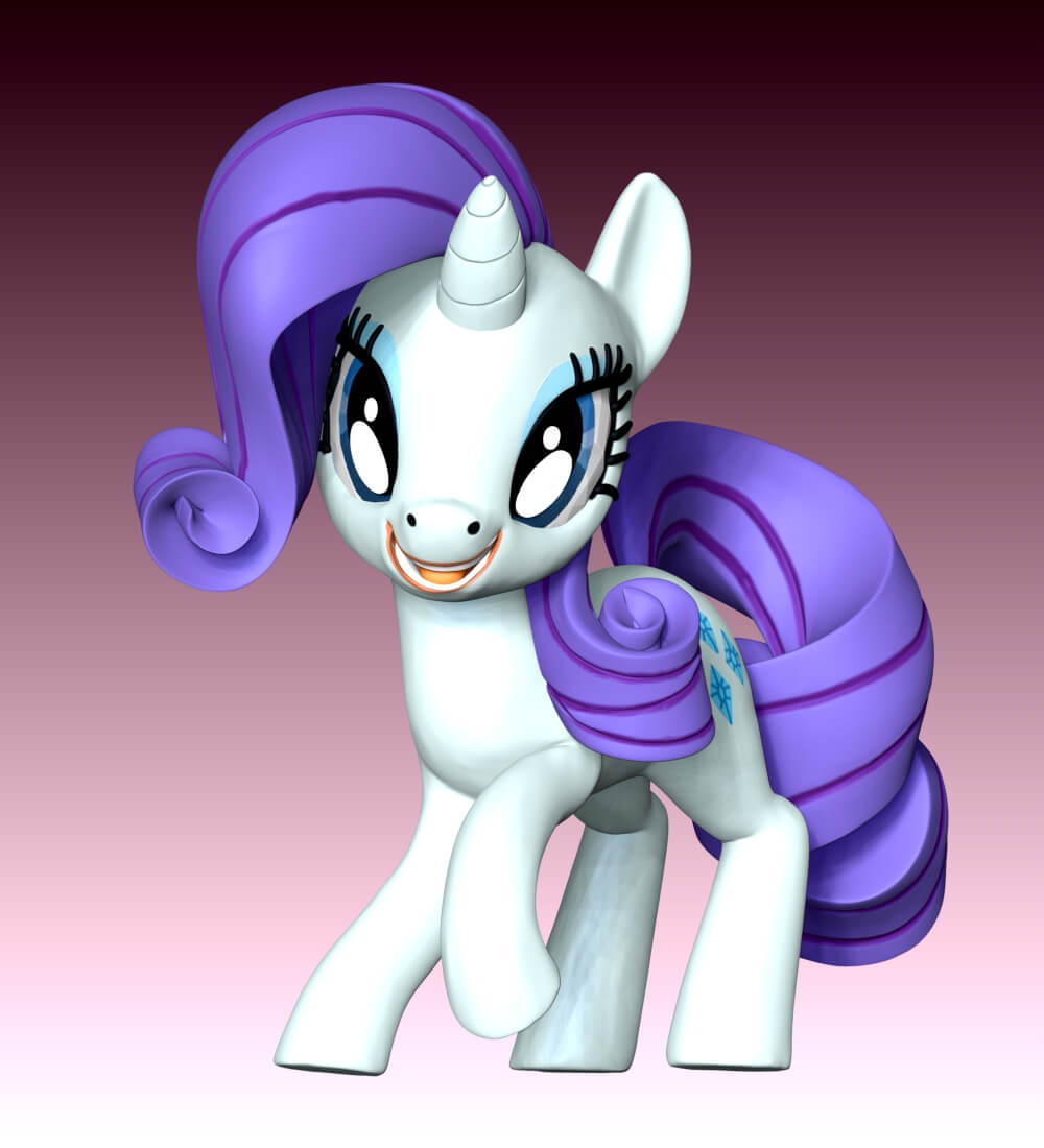 Rarity - My Little Pony 3D Model by lovemodel