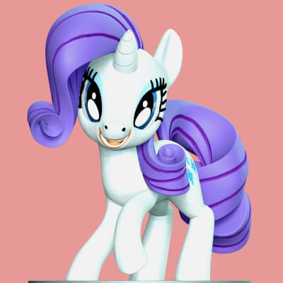Rarity - My Little Pony 3D Model by lovemodel