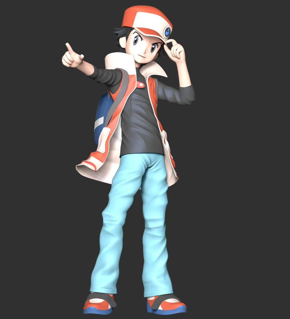 Red Pokemon Masters - 3D Model by lovemodel