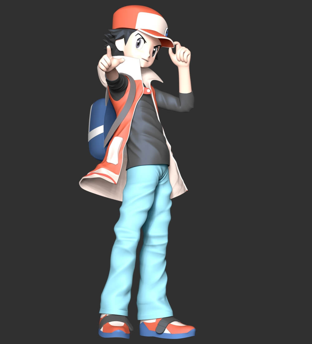 Red Pokemon Masters - 3D Model by lovemodel