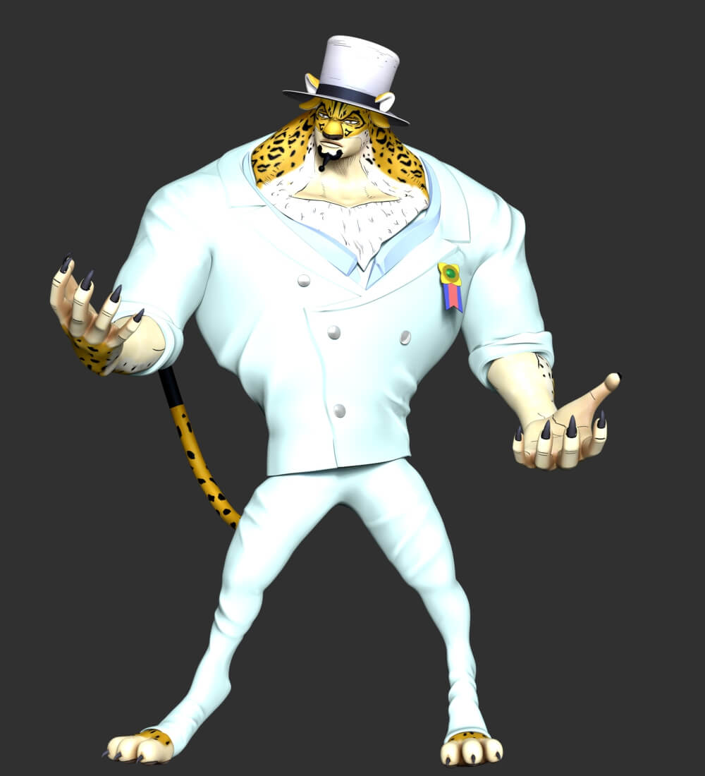 Rob Lucci Beast Form Leopard - One Piece 3D Model by lovemodel