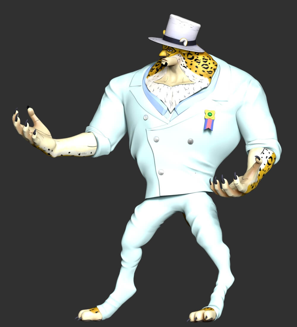 Rob Lucci Beast Form Leopard - One Piece 3D Model by lovemodel