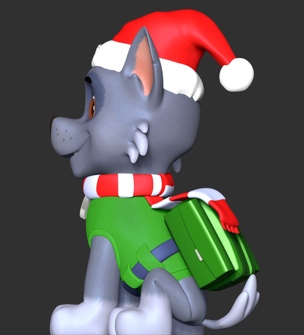 Rocky Christmas - Paw Patrol 3D Model by lovemodel