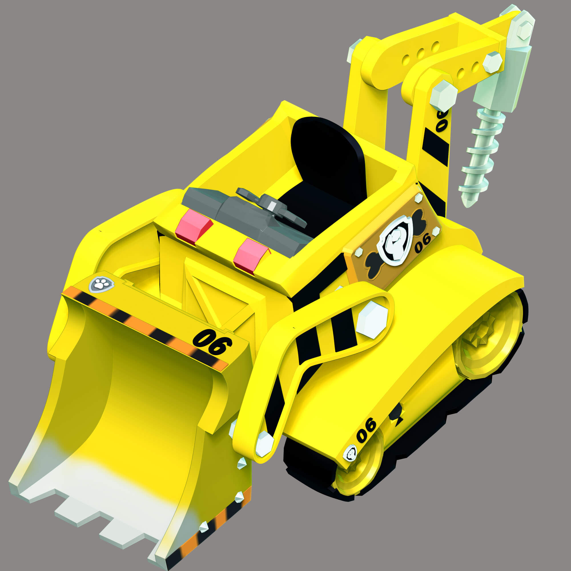 Rubble Bulldozer - Paw Patrol 3D Model by lovemodel