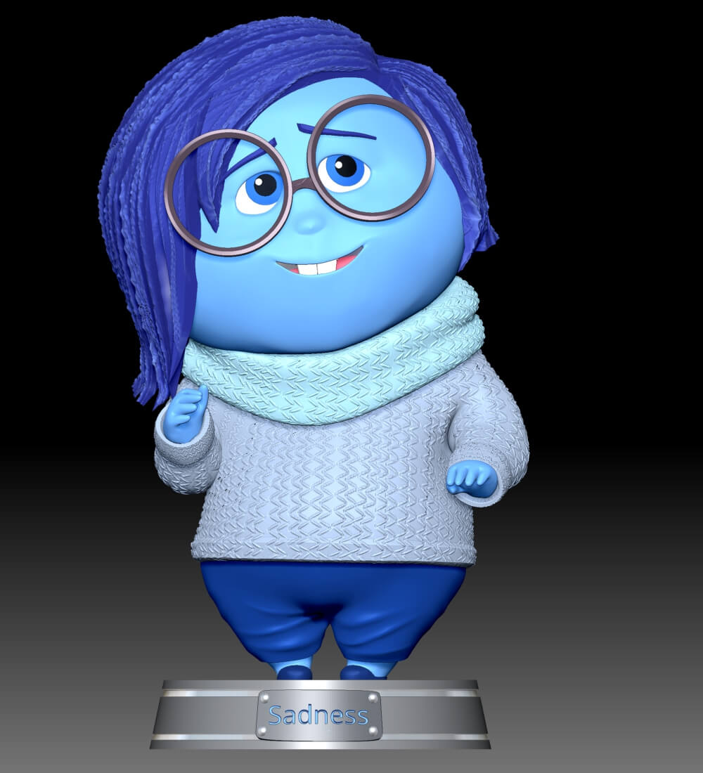 Sadness - Inside Out 3D Model by lovemodel