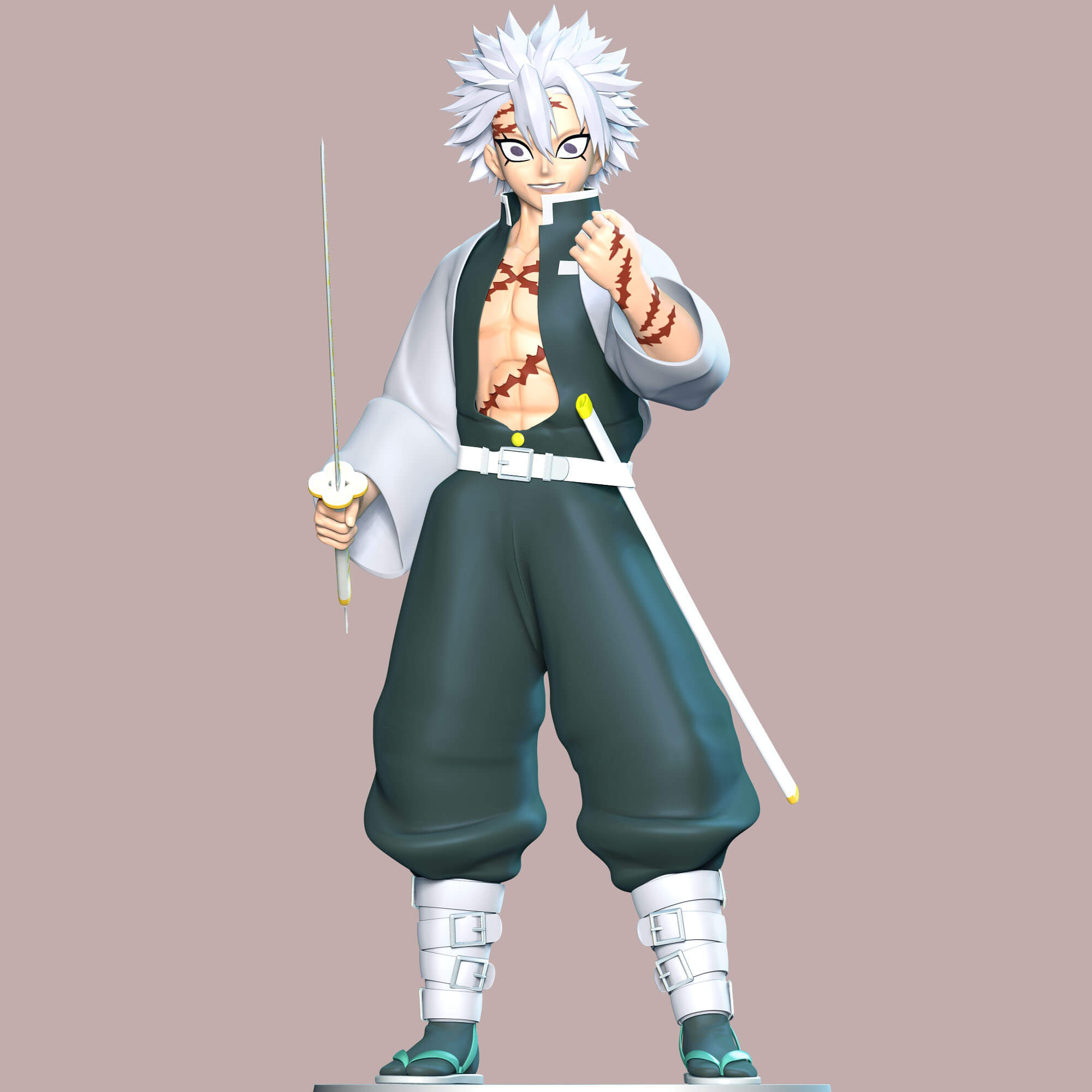 Sanemi Shinazugawa - Demon Slayer Kimetsu No Yaiba 3D Print Model by ...