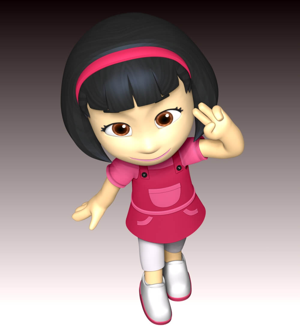 Sarah - Paw Patrol 3D Model by lovemodel