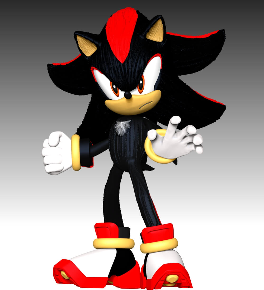 Shadow The Hedgehog 3 Fan Art - 3D Model by lovemodel