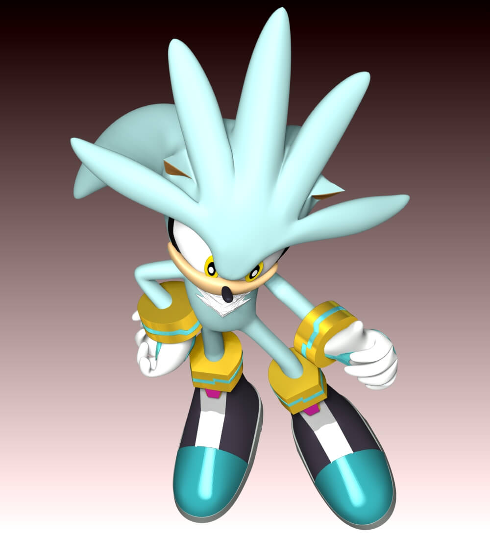Silver the Hedgehog - 3D Model by lovemodel