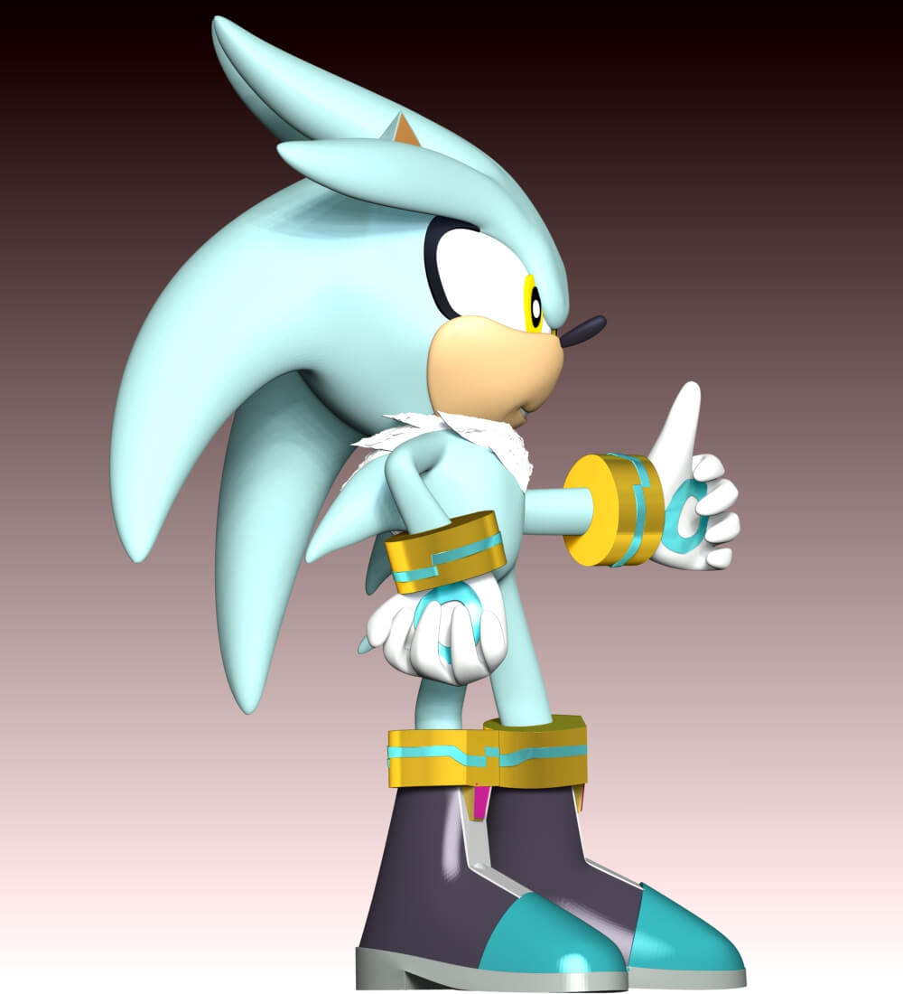 Silver the Hedgehog - 3D Model by lovemodel