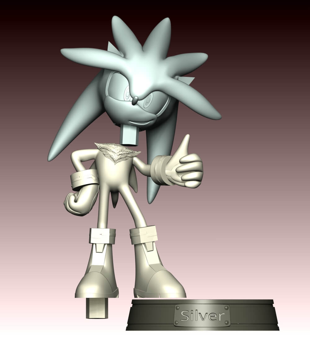 Silver the Hedgehog - 3D Model by lovemodel