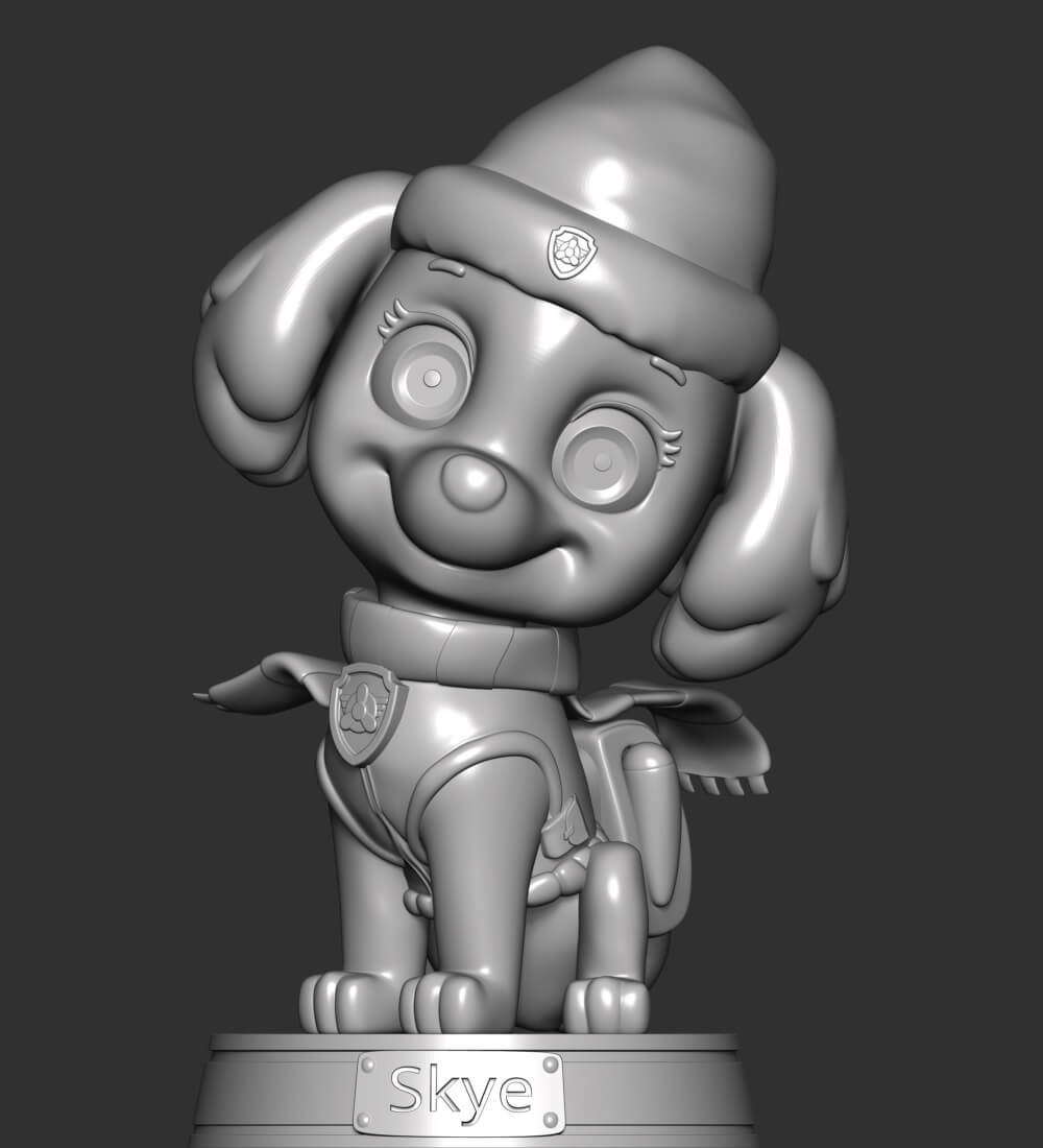 Skye Christmas - Paw Patrol 3D Model by lovemodel