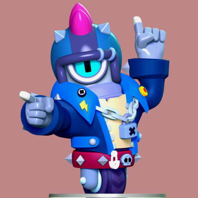 Stu - Brawl Stars 3D Model by lovemodel