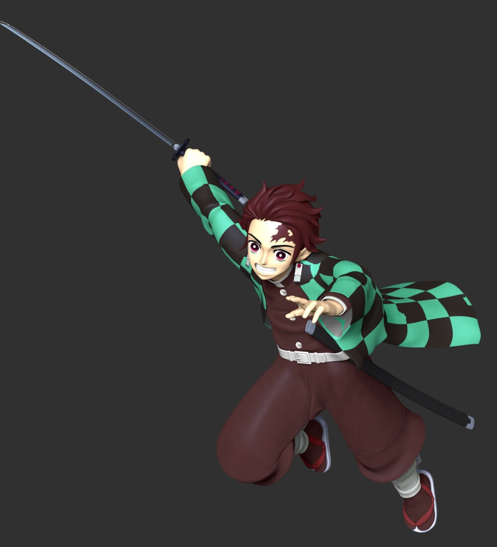 Tanjiro Kamado - Demon Slayer 3D Model by lovemodel