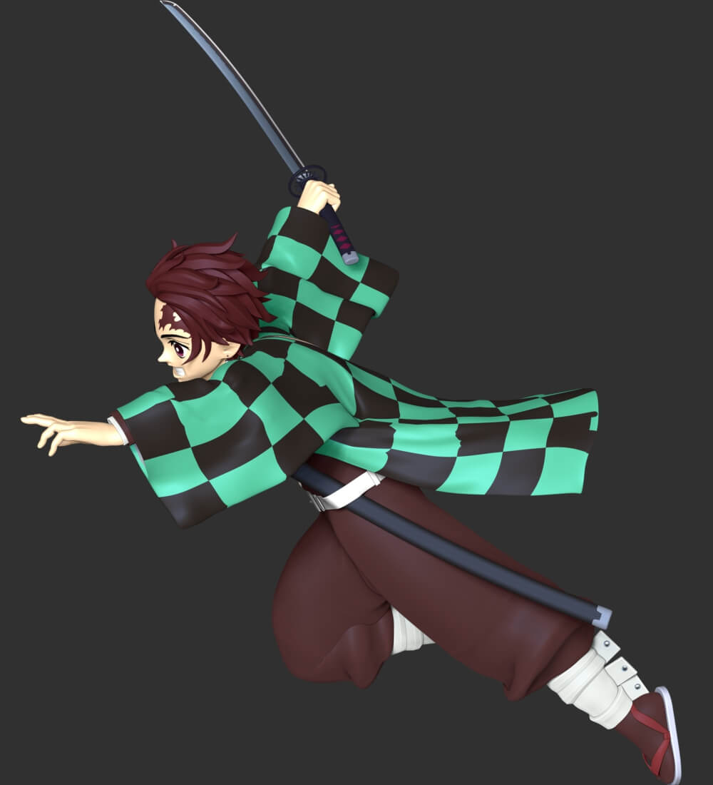 Tanjiro Kamado - Demon Slayer 3D Model by lovemodel