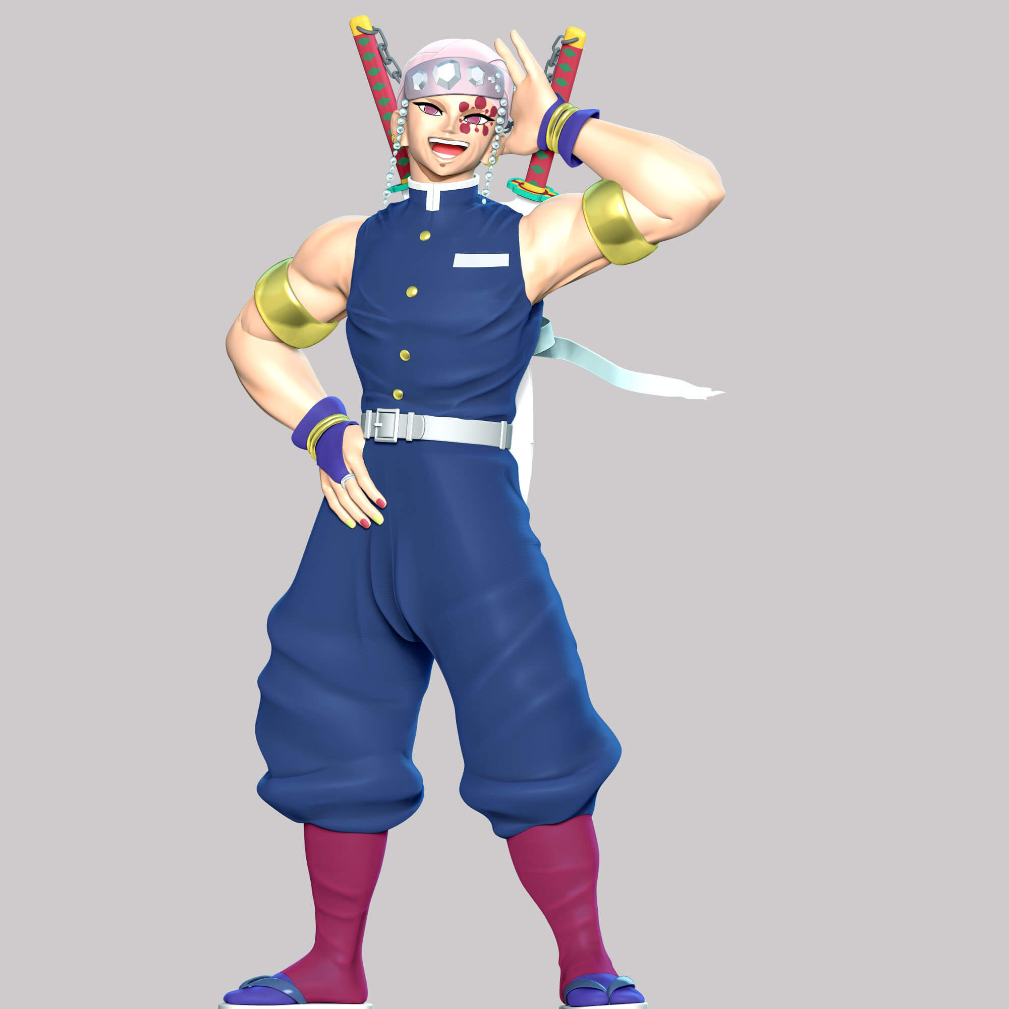 Tengen Uzui - Demon Slayer Kimetsu No Yaiba 3D Model by lovemodel