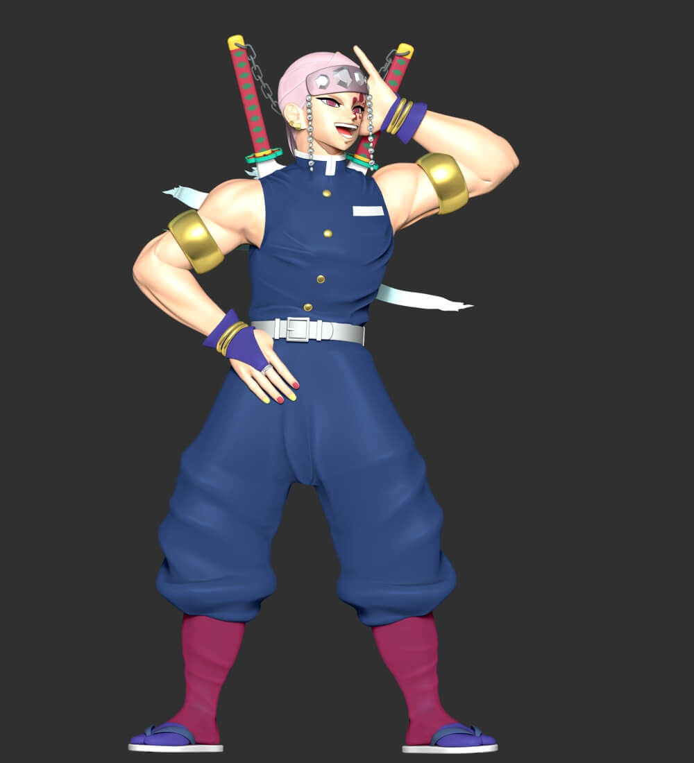 Tengen Uzui - Demon Slayer Kimetsu No Yaiba 3D Model by lovemodel