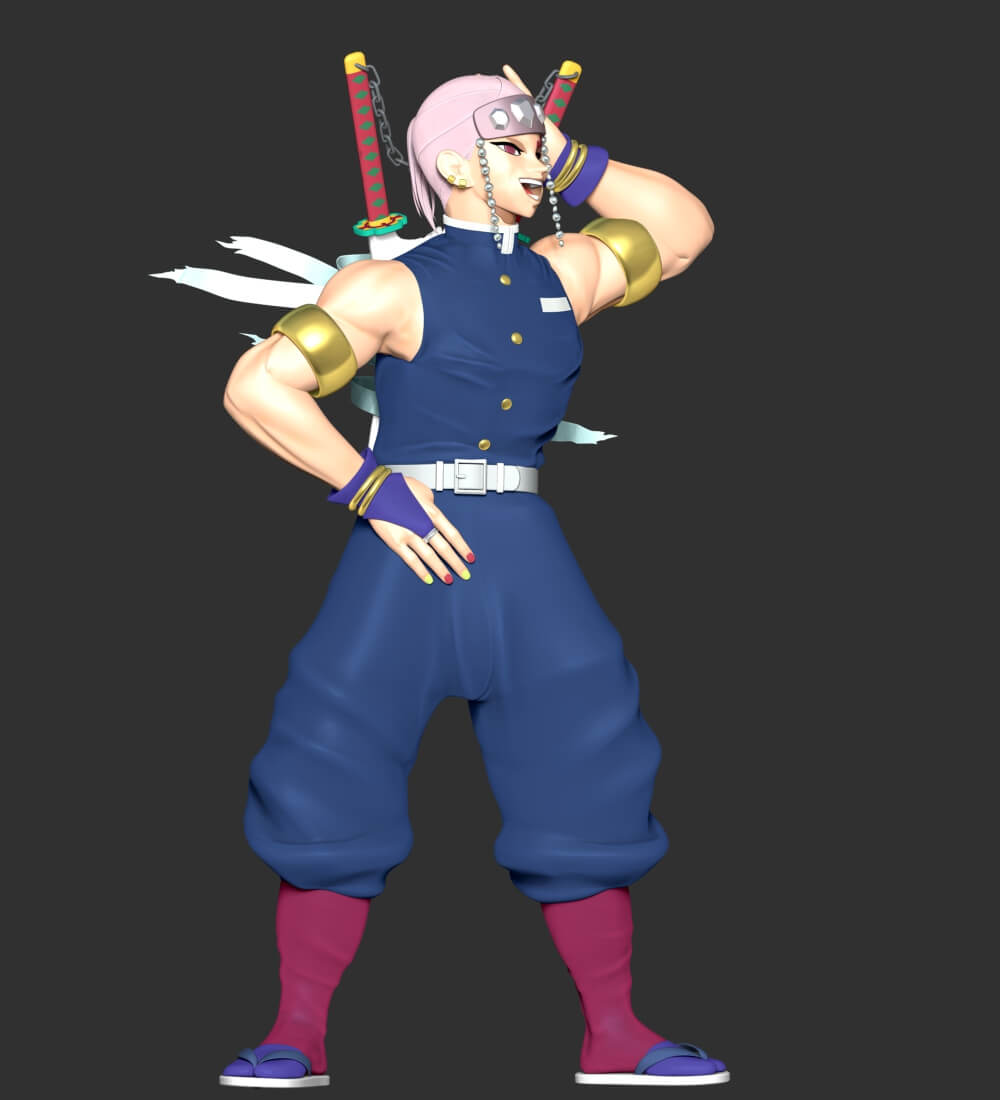 Tengen Uzui - Demon Slayer Kimetsu No Yaiba 3D Model by lovemodel