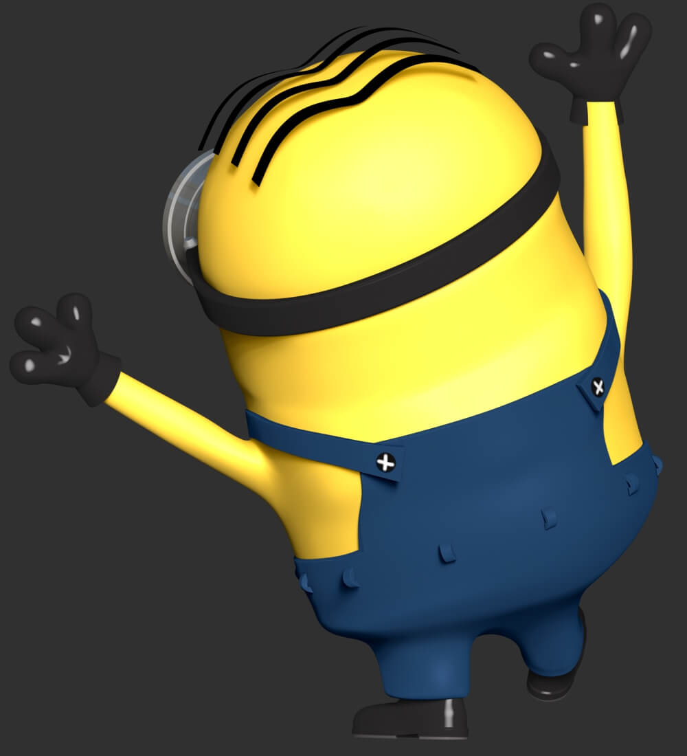 The Minions Happy - 3D Print Model by lovemodel