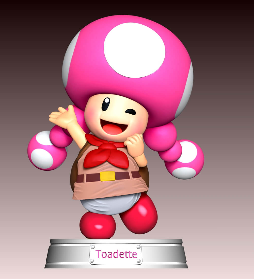 Toadette - Mario 3D Model by lovemodel