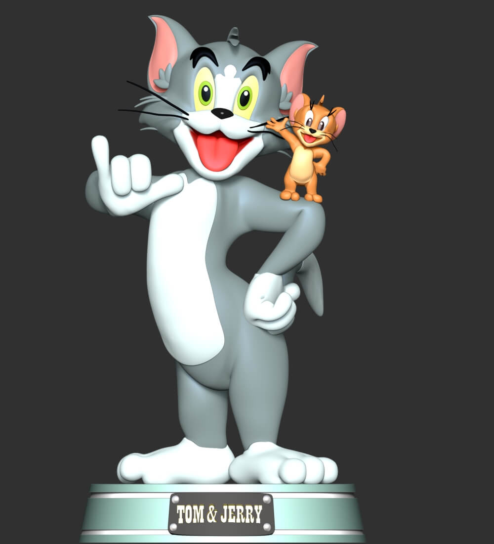 Tom - Jerry Fan Art 3D Model by lovemodel