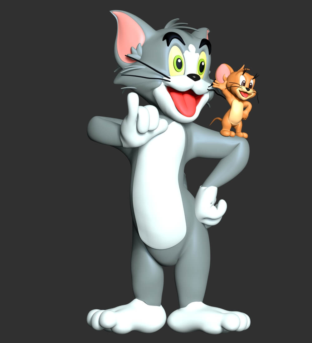 Tom - Jerry Fan Art 3D Model by lovemodel