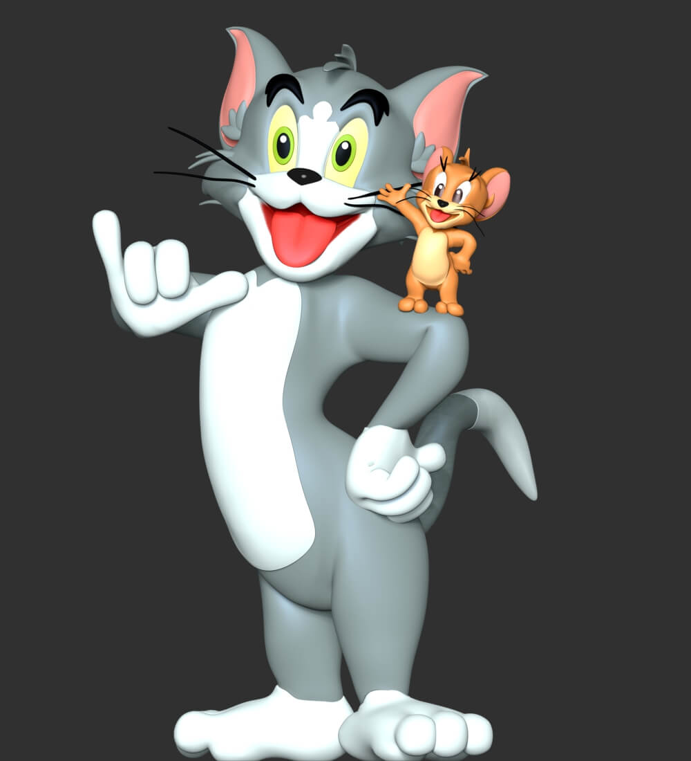 Tom - Jerry Fan Art 3D Model by lovemodel