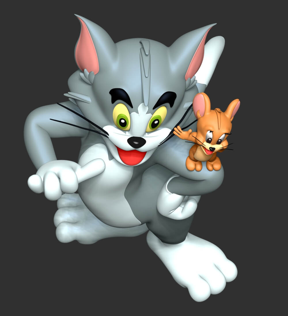 Tom - Jerry Fan Art 3D Model by lovemodel