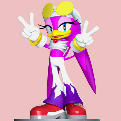 Wave the Swallow Fan Art - 3D Model by lovemodel