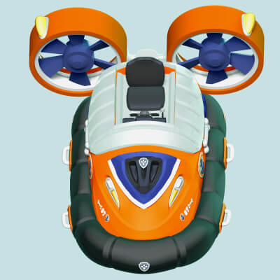 Zuma Airboat - Paw Patrol 3D Model by lovemodel