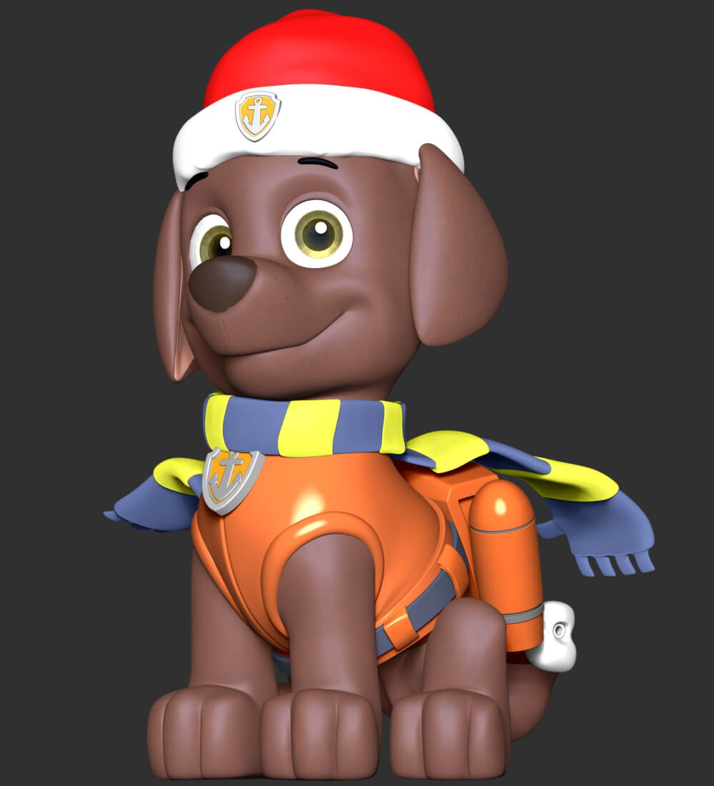 Zuma Christmas - Paw Patrol 3D Model by lovemodel