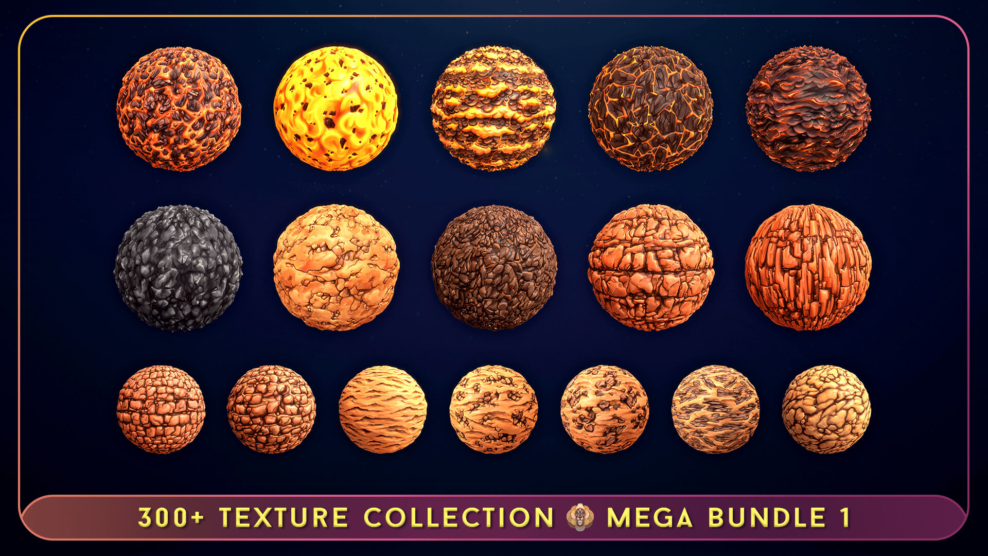 300+ Hand Painted Textures - Mega Bundle Part 1 3D Texture by Lowlypoly