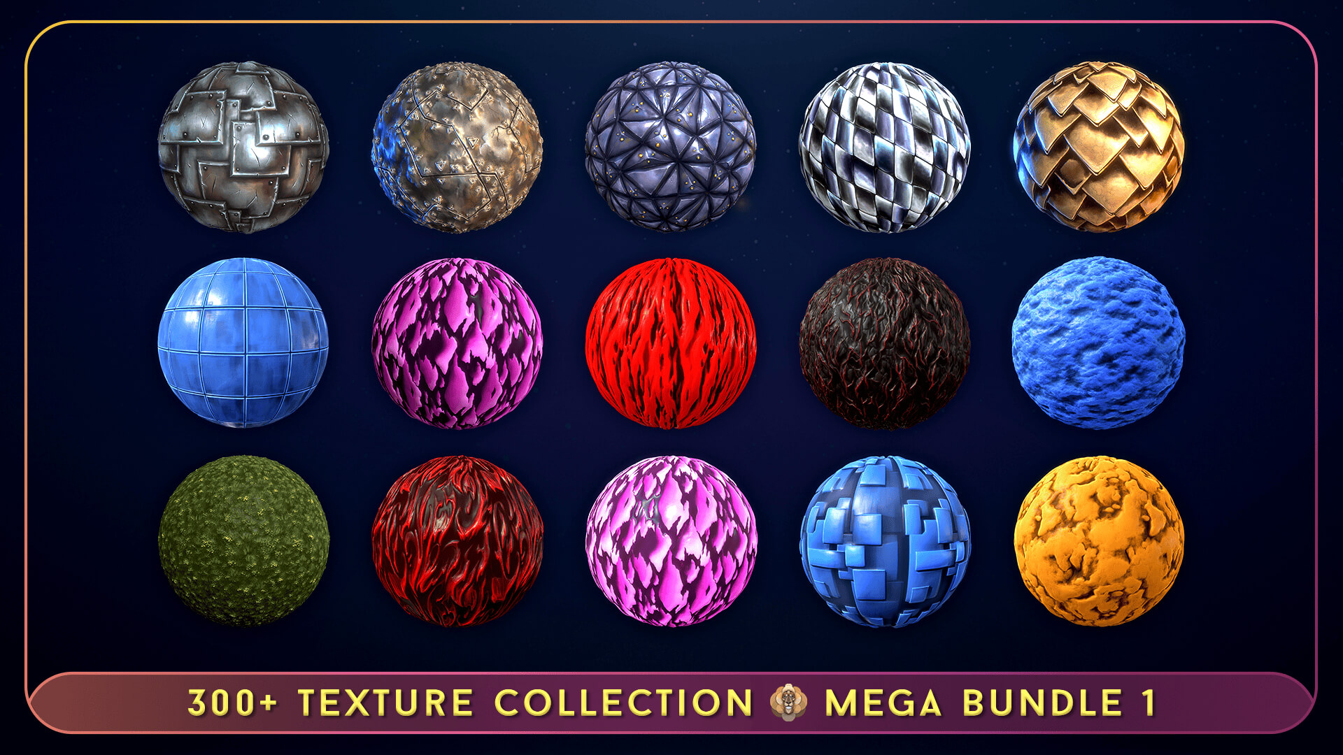 300+ Hand Painted Textures - Mega Bundle Part 1 3D Texture by Lowlypoly