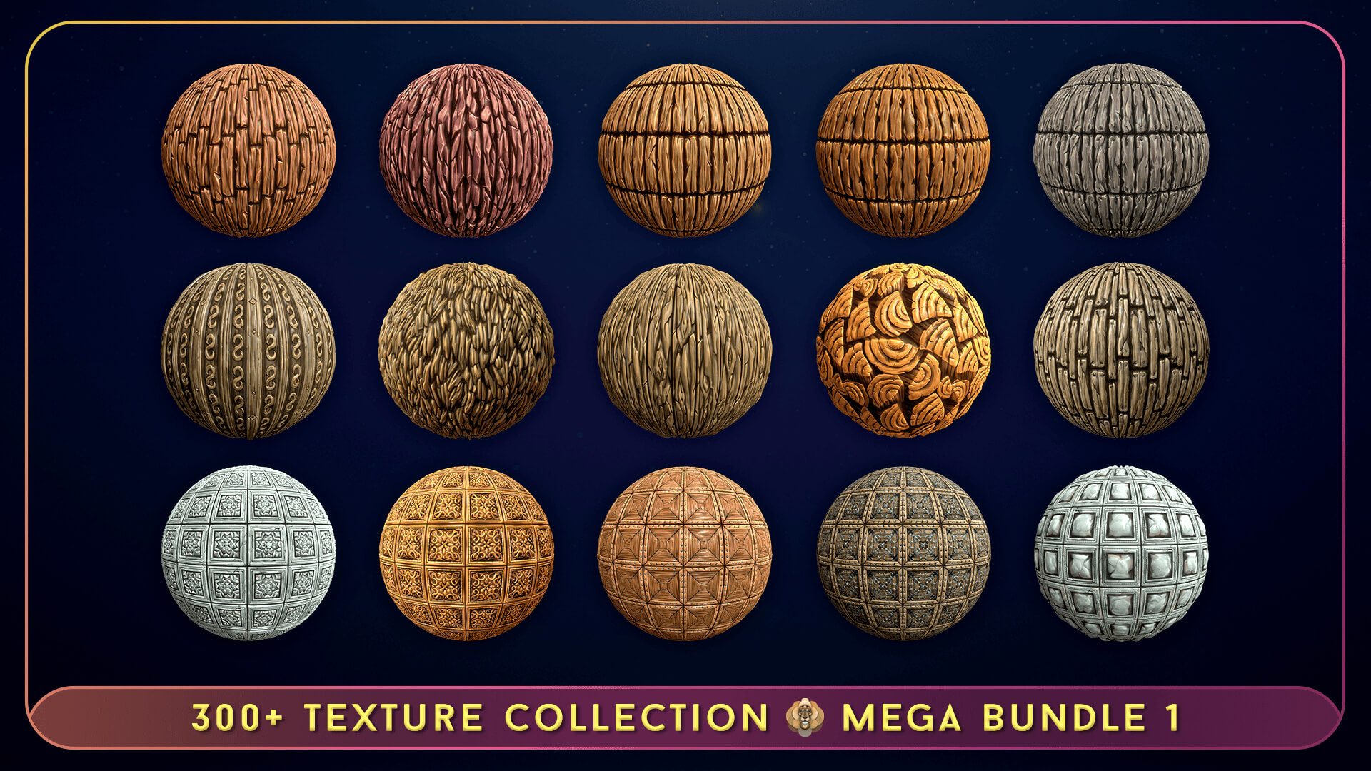 300+ Hand Painted Textures - Mega Bundle Part 1 3D Texture by Lowlypoly