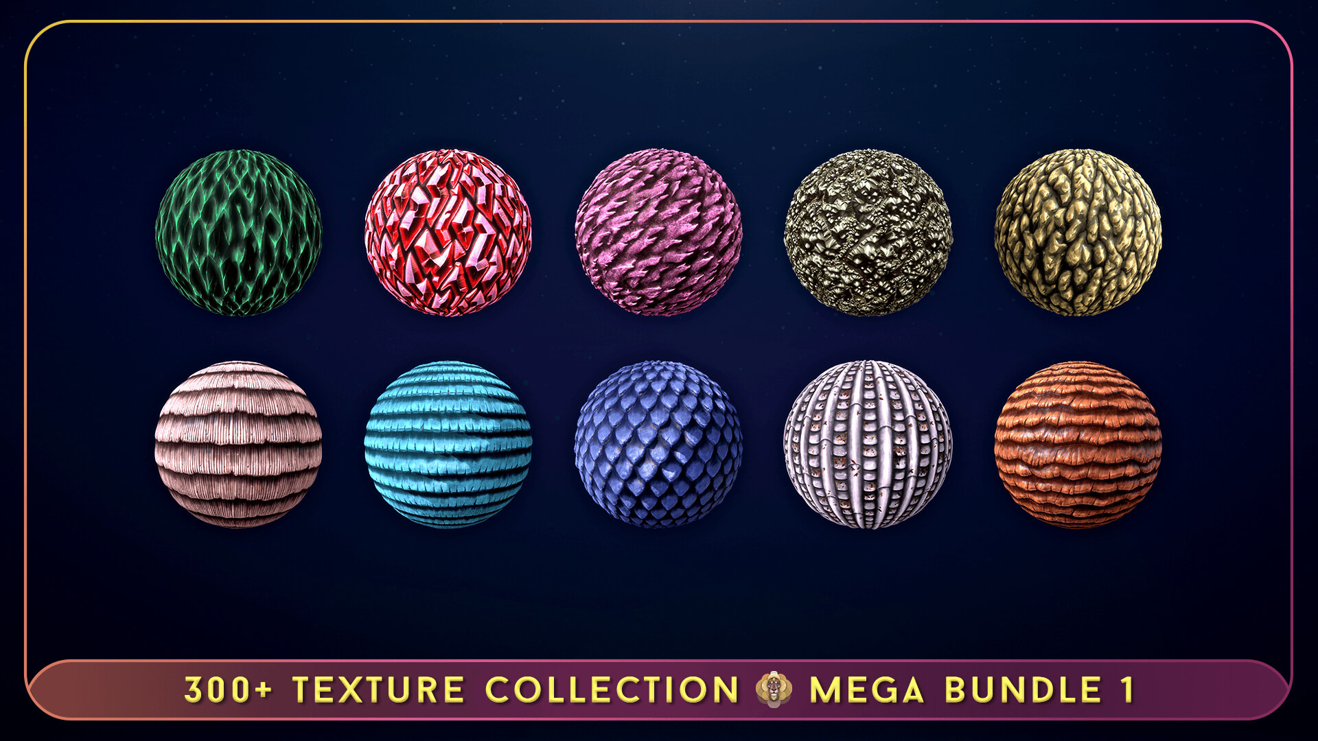 300+ Hand Painted Textures - Mega Bundle Part 1 3D Texture by Lowlypoly