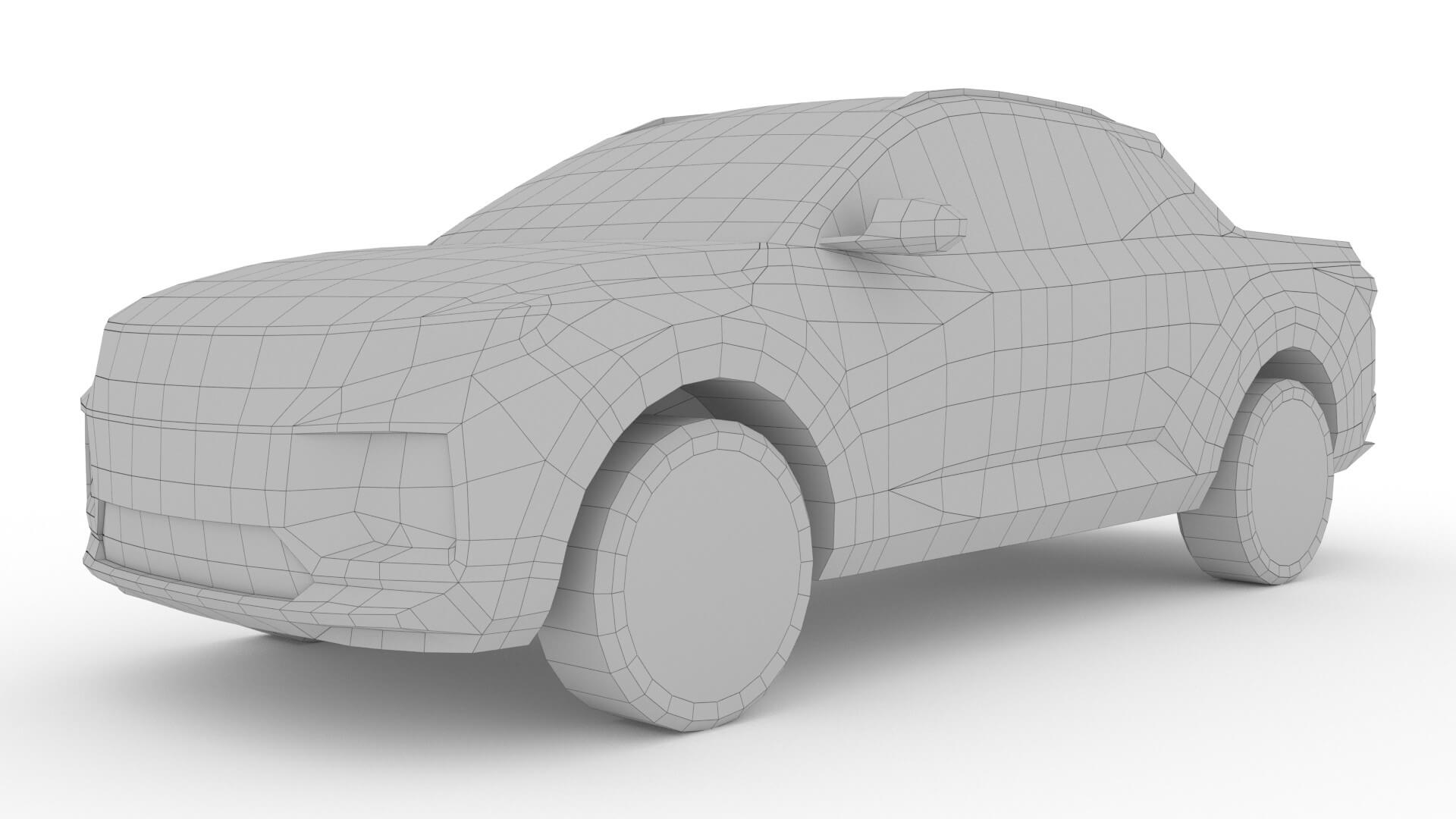 Hyundai Santa Cruz 2022 - 3D Model by LOWMOD