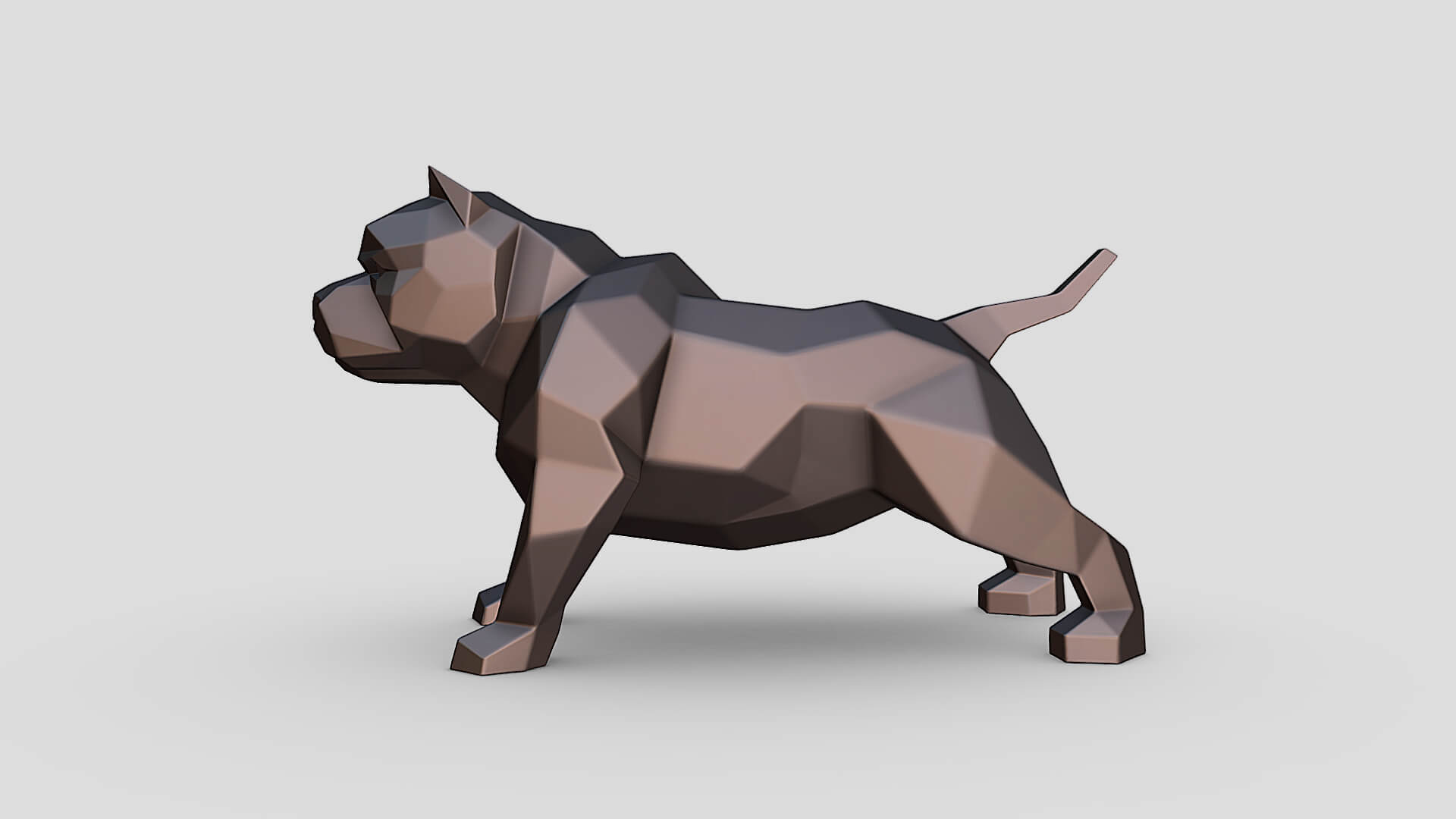 American Bully - 3D Print Model by lowpoly_print