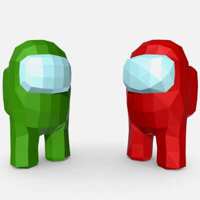 Low Poly Among Us - Free 3D Model by lowpoly_print