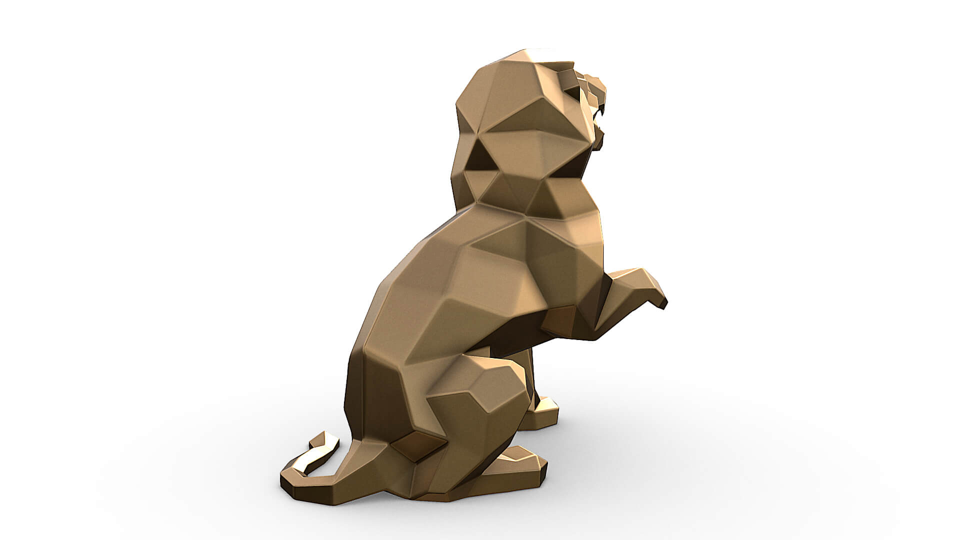 Angry Lion low poly - 3D Print Model by lowpoly_print