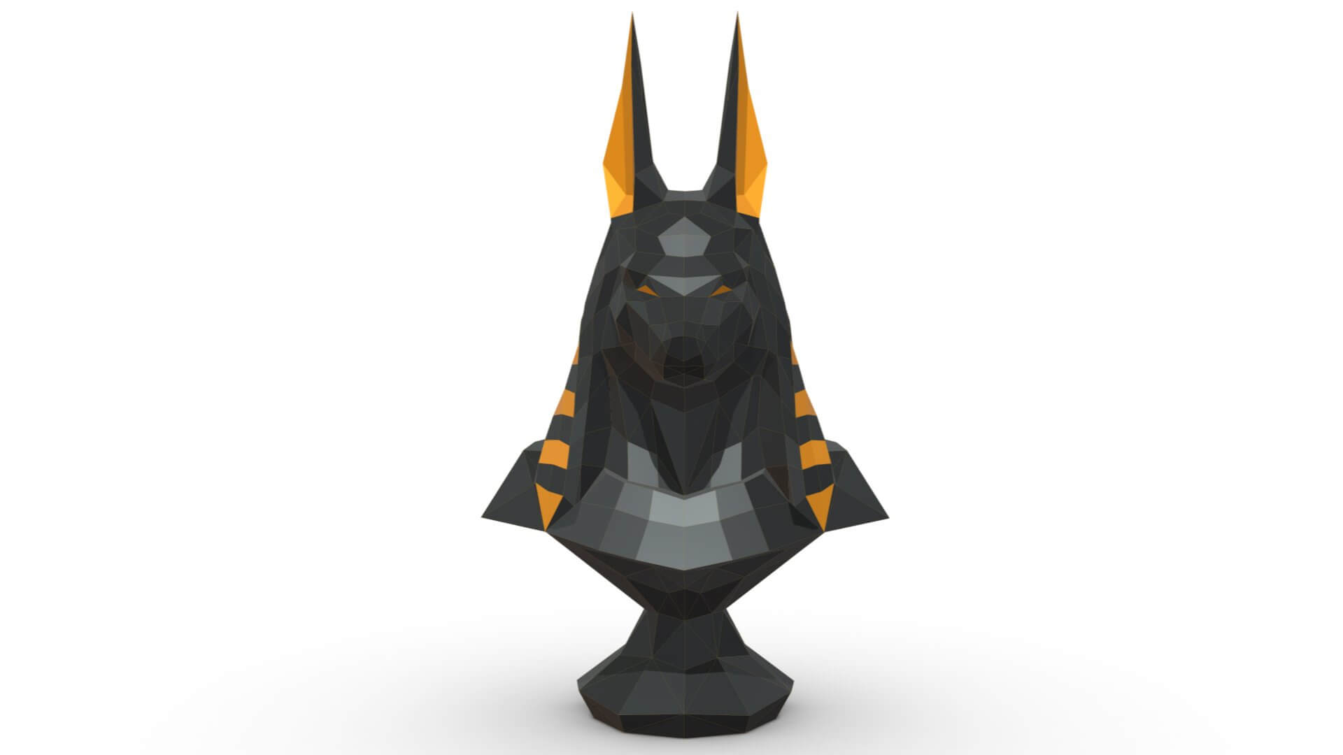 Low Poly Anubis Figure - 3D Model by lowpoly_print
