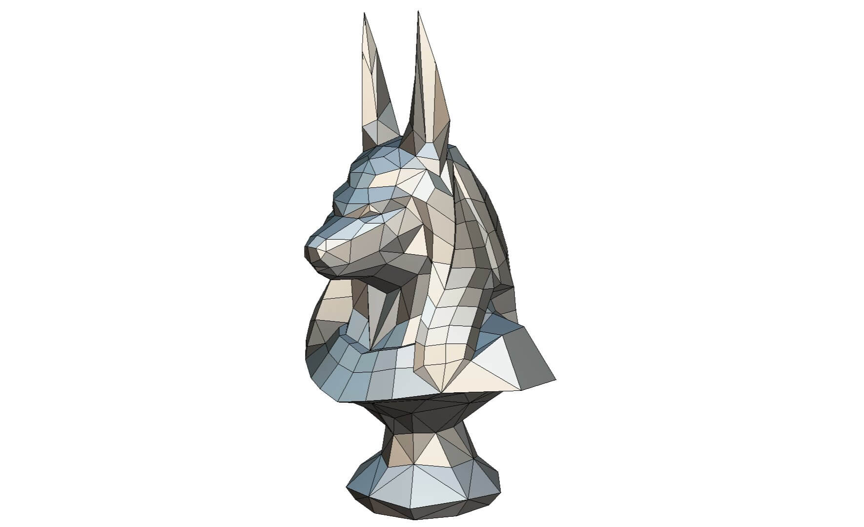 Low Poly Anubis Figure - 3D Model by lowpoly_print